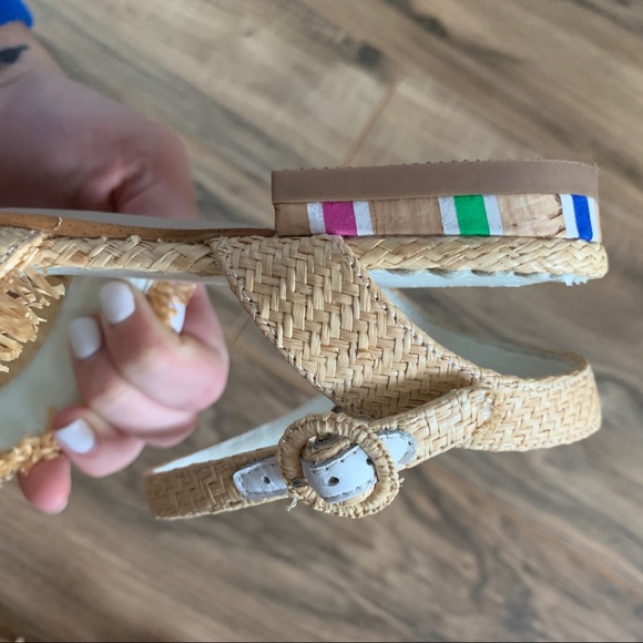 Anthropologie | Shoes | Rattan Woven Sandals With Rainbow Detail | Poshmark